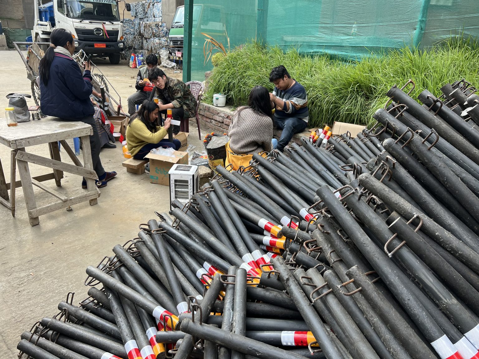 Delineators from plastic waste – Business Bhutan